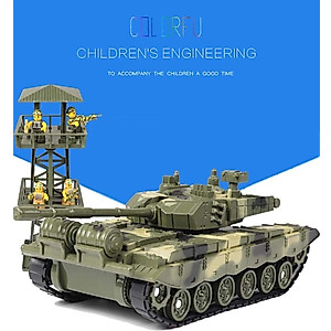 ZUKULIFE Military Vehicles and Army Battle Site Toys Flatbed Truck with Tank, Gift for 3 4 5 6 Year Olds Boys Kid Toddler Child