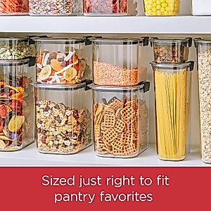 Rubbermaid Brilliance Pantry Airtight Food Storage Container, BPA-Free Plastic, Small, 4-Piece