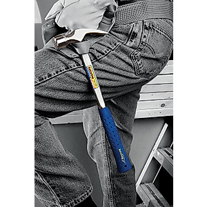 ESTWING Framing Hammer - 22 oz Curved Claw with Milled Face & Shock Reduction Grip - E3-22CMR