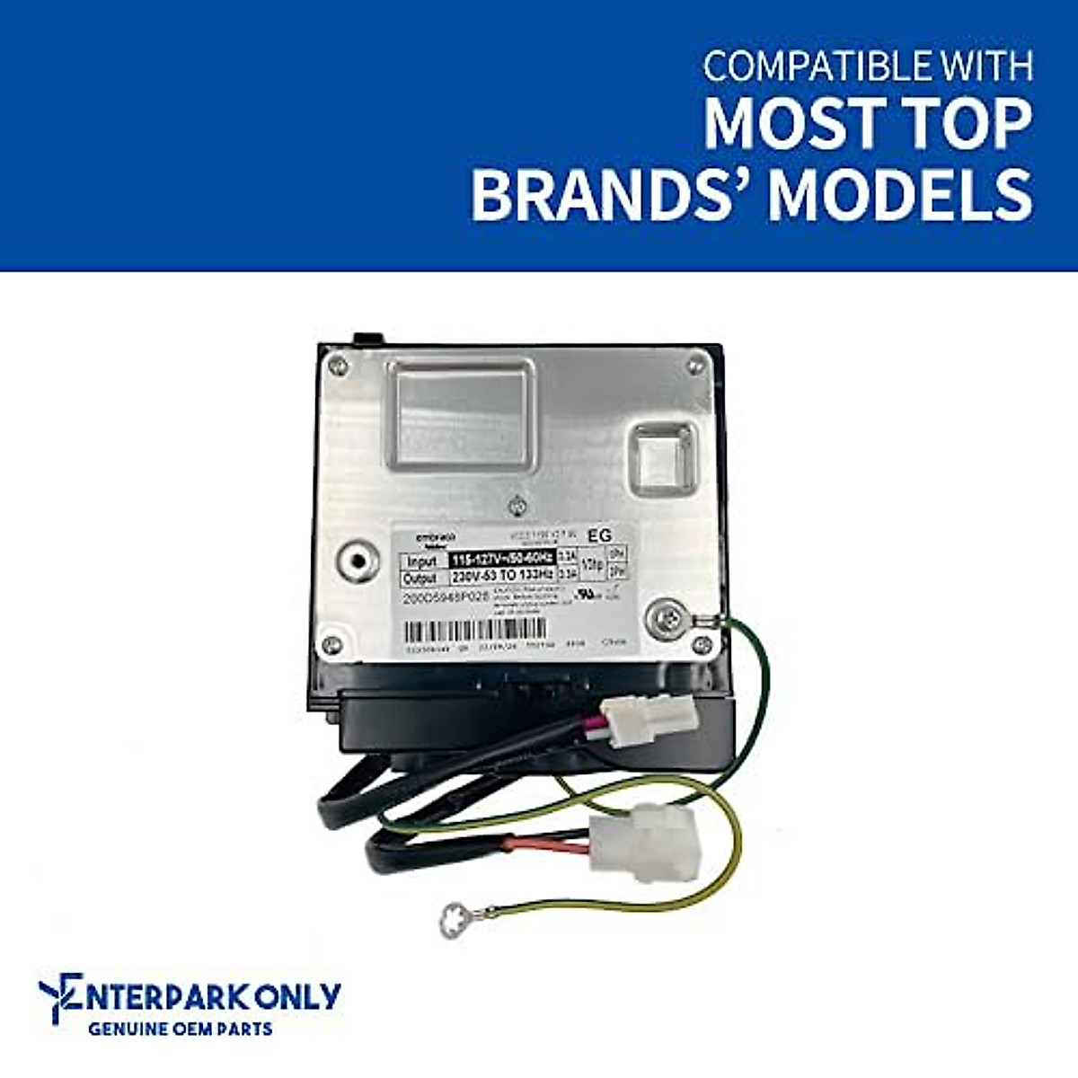 (WR87X29409 No Wire Enterpark) Refrigerator Compressor Inverter Board Replaces AP6332922, WR55X26038, WR55X11099, WR55X11138, 4864662, WR55X10855, WR55X20326, WR55X20752, WR55X24143…