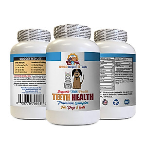 cat Dental Care Treats - Pets Premium Teeth Health for Dogs and Cats - Oral Gum Teeth Complex Support - Vitamin Supplement for Cats - 60 Tablets (1 Bottle)