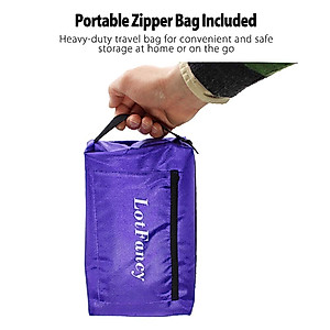 LotFancy Aneroid Sphygmomanometer with Stethoscope Kit, Universal BP Cuff (10”-16”), Adult Professional Manual Blood Pressure Monitor, Zipper Case Included, Purple