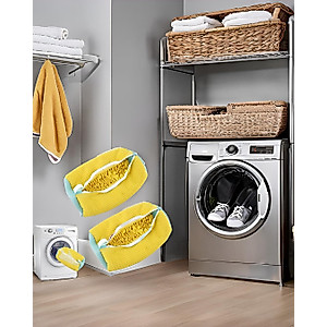2-Packs Shoe Washing Bag for Washing Machine (yellow)