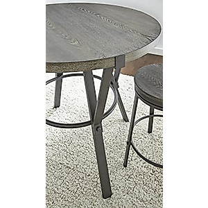 Steve Silver Portland 5 Piece Counter Height Dining Set in Gray and Brown