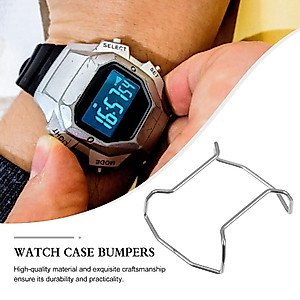Mikikit Steel Screen Scratch Watch Bumper Wristwatch Sports Anti- Protectors Compatible Guard Anti-scratch Stainless for Case Accessories Wire Protector G- Metal with