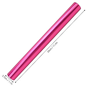 Keenso Relay Race Baton, 3 Pcs Aluminum Alloy Track and Field Relay Baton Sports Relay Race Baton Sports Game Props(pink)