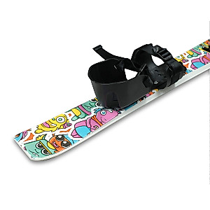 SOLA Winter Sports Kid's SLKS103 Beginner Snow Skis and Poles with Bindings Age 3-4 (Gaggle)