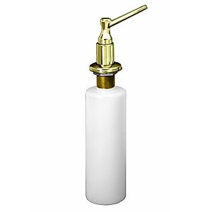 Westbrass Standard Kitchen Sink Soap/Lotion Dispenser, Polished Brass, D217-01