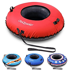GoSports 44 in Heavy-Duty Winter Snow Tube with Premium Canvas Cover - Commercial Grade Sled - Choose Your Style