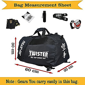 TWISTER Jiu jitsu backpacks (Black/White, Jiu jitsu backpacks)