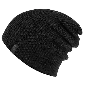 Revony Long Ribbed Beanie - Soft, Warm & Cozy - Perfect Winter Beanie for Men & Women Black