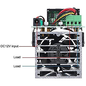 ZYM119 Electronic Load - 12V 100W Electronic Load Discharge Digital Battery Capacity Tester Testing Module Dc Circuit Board
