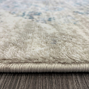 Luxe Weavers Distressed Cream 6x9 Area Rug, Modern, Stain Resistant Carpet, Indoor Oriental Rug