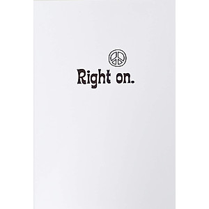 Greeting Card Peace Love and Happy Birthday Hippie Psychedelic Rainbow Design with Powder Puff Chinese Crested Dog