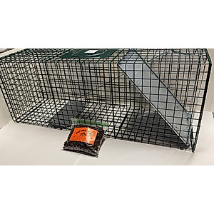 FPS Heavy Duty Live Trap with Bait Safely Relocate Unwanted Animals Size 12 High x 10 Wide x 32 Long Free Bag of Raccoon Bait