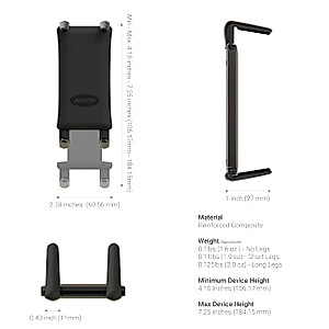 ARKON Mounts - Car Phone Holder | Secure Grip | Heavy Duty | Drill Base Car Phone Mount | Spring-loaded holder expands up to 7.25 inches | For iPhone, Samsung, Google, Nokia, and other Smartphones