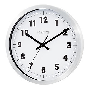 La Crosse Clock 404-2626 10-in. Nash Analog Quartz Wall Clock