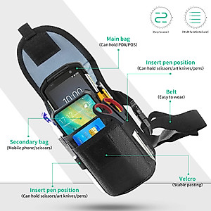 LIENIAO for Zebra TC77 TC70 Barcode Scanner Holster Carrying Case Pouch Compatible for Zebra TC75x, TC75, TC70x, TC70, TC72, TC77,Scanner Case Holder with Adjustable Waist Belt