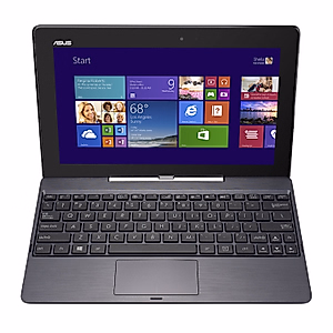 ASUS Transformer Book T100TA-C1-GR 10.1" Detachable 2-in-1 Touchscreen Laptop, 64GB (Grey)