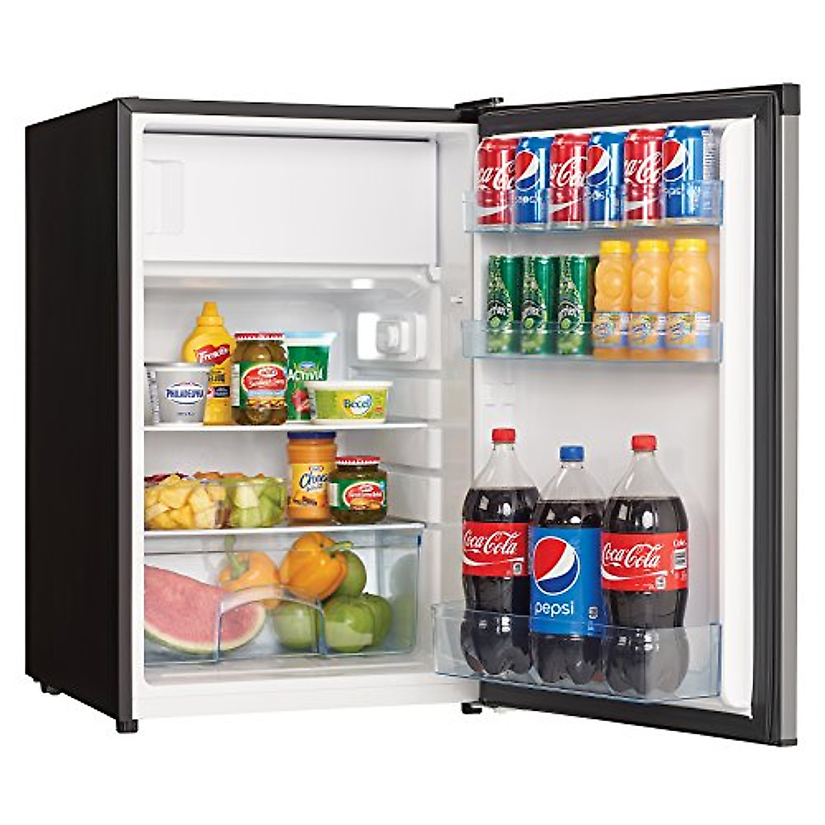 Danby 4.5 cu. ft. Compact Refrigerator with True Freezer (DCR045B1BSLDB-3), Steel