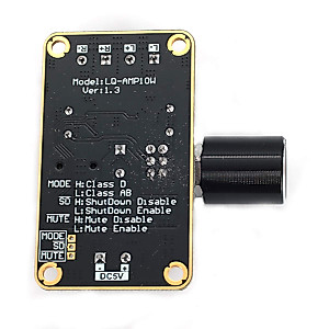 DEVMO Audio Amplifier Board,5W+5W Mini Amplifier Board PAM8406 DC 5V Digital Stereo Power Amp 2.0 Dual Channel Class D Amplify Module for Speaker Sound System DIY