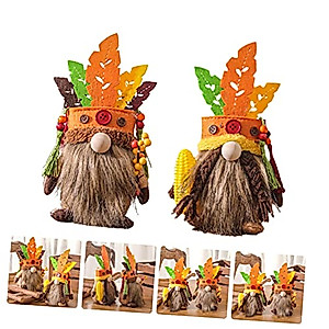 Zerodeko 10 Pcs Dwarf Chief Ornaments Holiday Dwarf Decor Thanksgiving Gnome Harvest Fall Home Dwarf Decor Fall Table Decor Gnomes Figurine Household Foam Elder Low Table