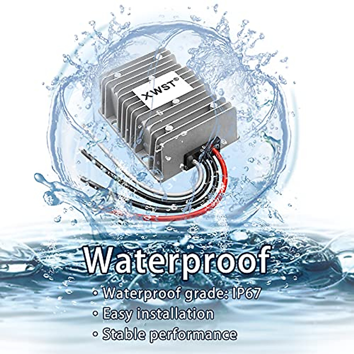 XWST DC 12V 24V Step Down to 5V 40A 200W Converter Voltage Reducer, 5Volt regulator Waterproof DC/DC Buck Transformer Power Supply