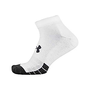 Under Armour Adult Performance Tech Low Cut Socks (3 and 6 Pack) , White (6-Pairs) , Large