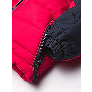 OshKosh B'Gosh baby boys Heavyweight Winter With Sherpa Lining Jacket, Red/Deep Navy, 12 Months US