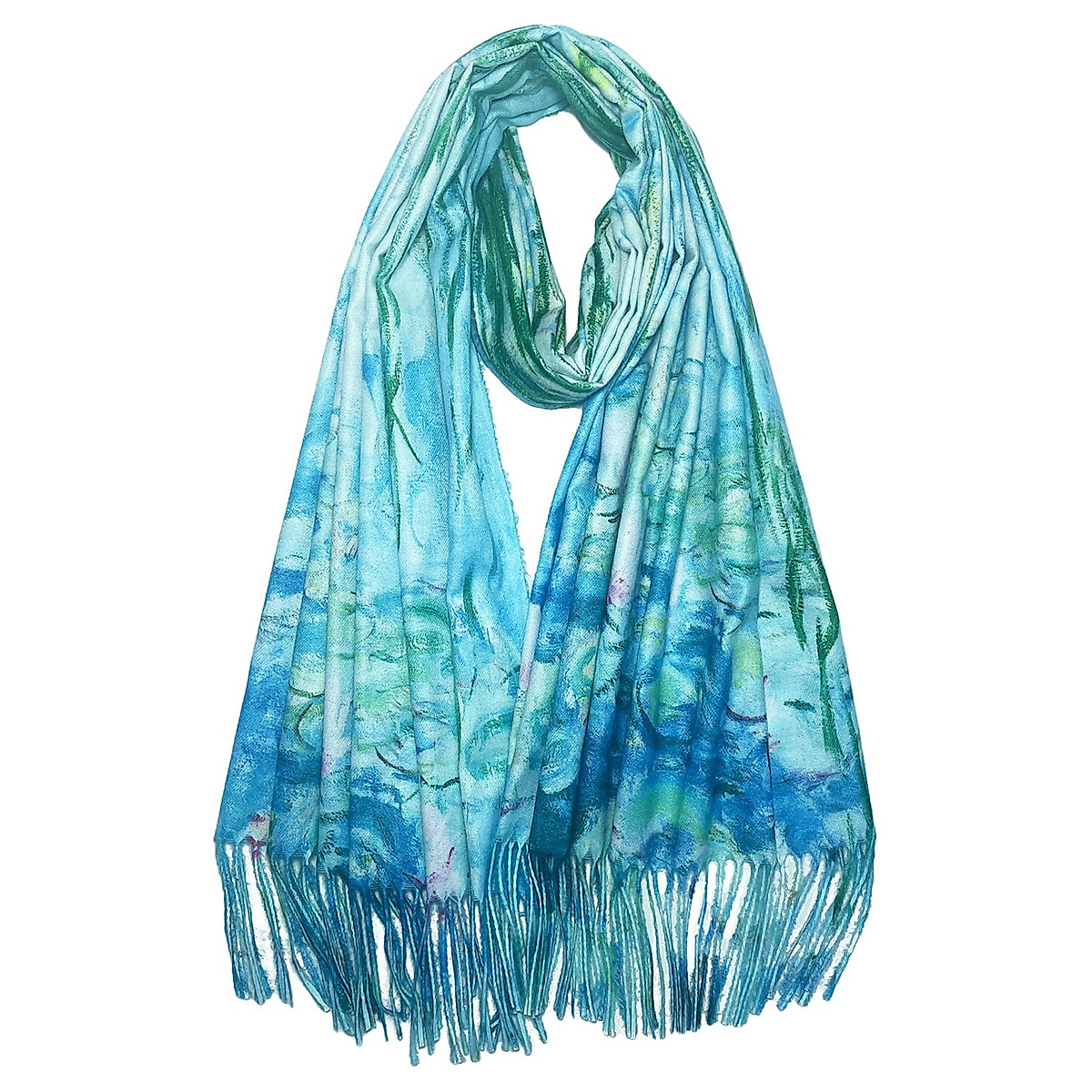 VIUJUH Soft Cashmere Feel Scarf Elegant Large Winter Warm Scarves Shawl Wrap Gifts Monet Klimt Van Gogh's Art Printed