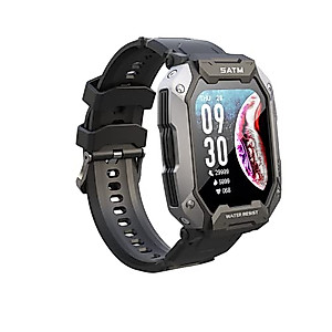 Seiconer Tactical Military Sports Smart Watch for Men,5ATM/IP68 Waterproof Fitness Tracker Heart Rate Blood Pressure SpO2 Sleep Monitor, 1.71" Big Screen Compatible with Android&iOS