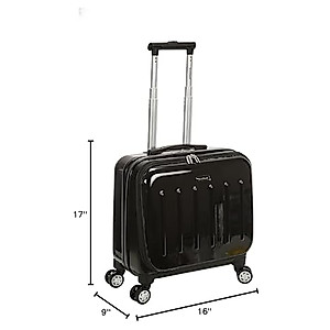 Rockland Revolution Hardside Rolling Computer Case, Black, Carry-On 17-Inch