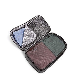 Vera Bradley Women's Recycled Lighten Up Reactive Lay Flat Backpack Travel Bag, Black, One Size US