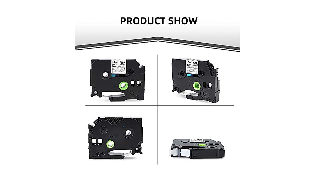 TZe-135 12mm White on Clear Label Tape for Brother P Touch - 3 Pack