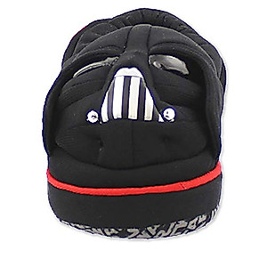 Josmo Kids Star Wars Darth Vader Toddler Boy's Plush A-Line Slippers with 3D Head (11-12 M US Little Kid, Black)