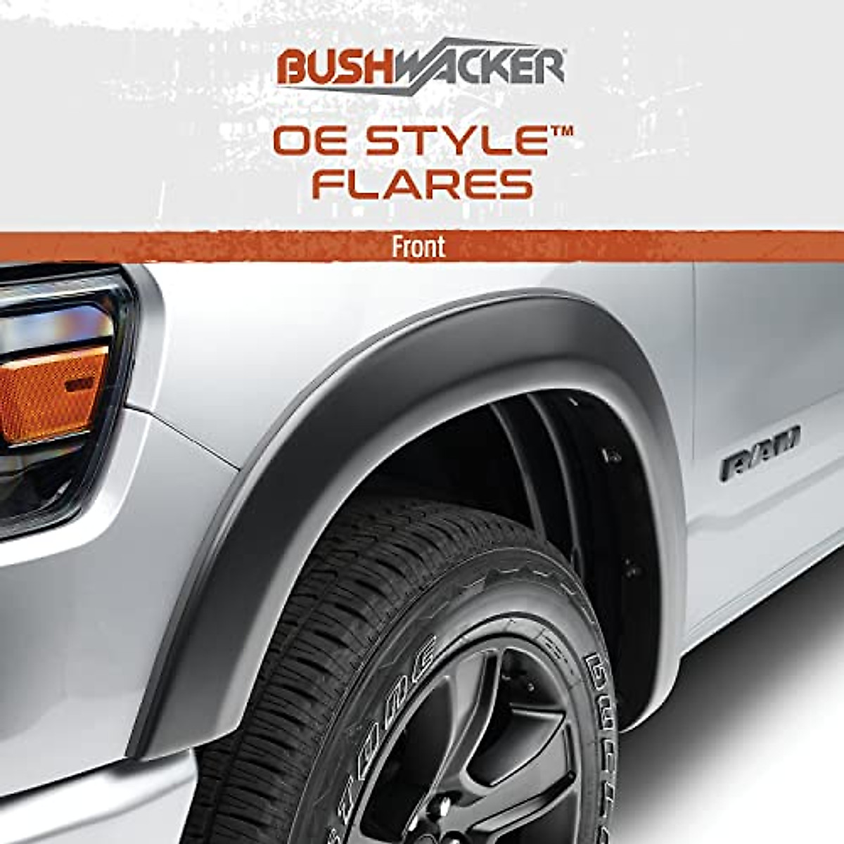 Bushwacker OE Style Factory Front Fender Flares | 2-Piece Set, Black, Smooth Finish | 20057-02 | Fits 2008-2010 Ford F-250/F-350 Super Duty