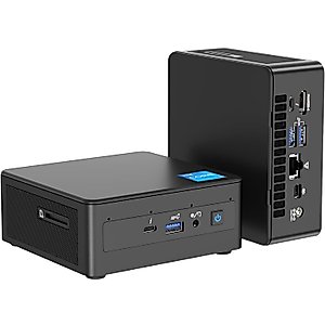 Intel NUC 11, NUC11PAHi5 Canyon Mini PC Desktop, Win 10 Pro Mini Computer, Core i5-1135G7 Processor, 4Core,8MB Cache, 28W Iris Xe Graphics, WiFi6, Thunderbolt 3 (16GB RAM+512GB PCIe SSD)