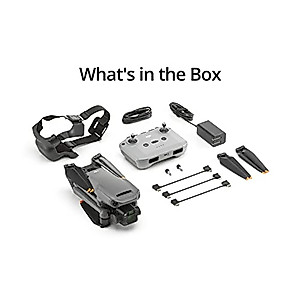 DJI Mavic 3, Drone with 4/3 CMOS Hasselblad Camera, 5.1K Video, Omnidirectional Obstacle Sensing, 46 Mins Flight, Advanced Auto Return, 15km Video Transmission, with DJI RC-N1 Remote Controller, Gray