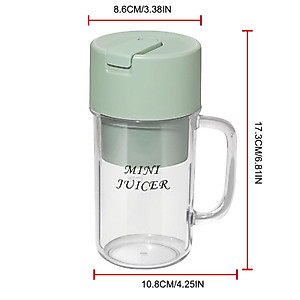 Juice Mini Cup Blender, Mini Juice Blender,3 in 1 Colors Mini Travel Juicer Blender, Electric Travel Blender with Straw,3000mah Rechargeable Mini Juice Blender, Blender Juicer Cup for Gym & Outdoor