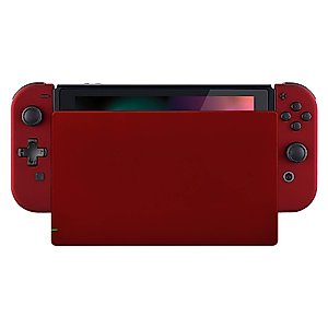 eXtremeRate Scarlet Red Joycon Housing Shell (D-Pad Version) with Full Set Buttons for Nintendo Switch, Replacement Faceplate for Nintendo Switch Dock – Joy-Con Dock NOT Included