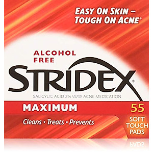 Stri-dex Pads Maximum Strength, 3 Pack of 55 Pads