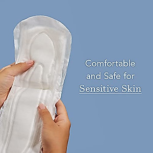 Rael Incontinence Pads for Women, Organic Cotton Cover - Postpartum Essential, Heavy Absorbency, Bladder Leak Control, 4 Layer Core with Leak Guard Technology, Long Length (Ultimate, 40 Count)