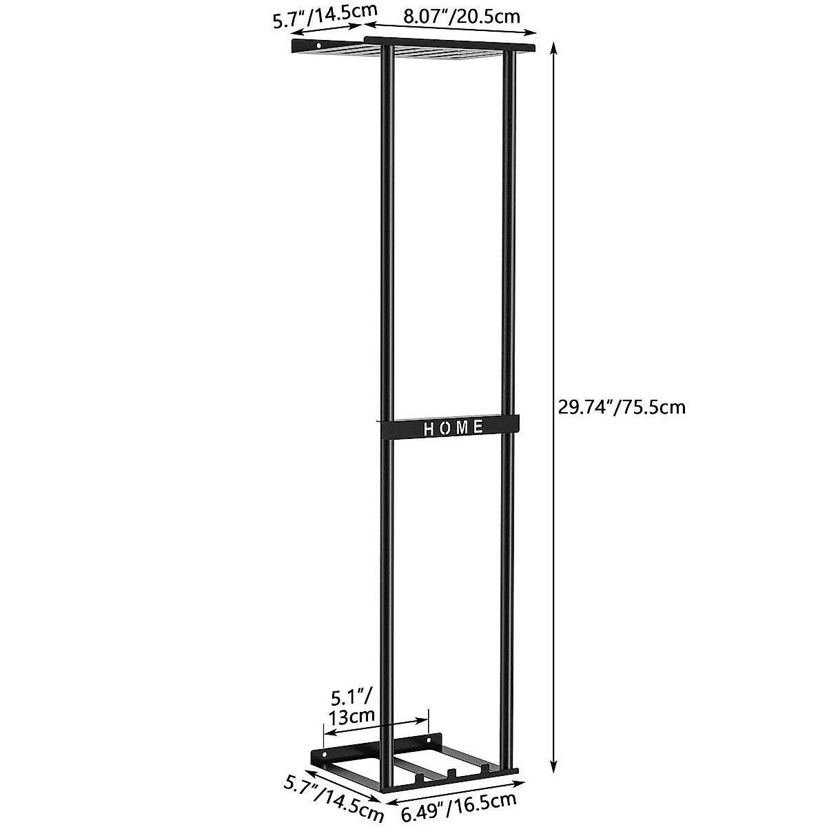 KLJKPA Towel Racks for Bathroom, Upgrade Wall Mounted Towel Rack Holder with Metal Shelf, Bathroom Towel Storage Holder Organizer for Rolled Folded Towels (Black)