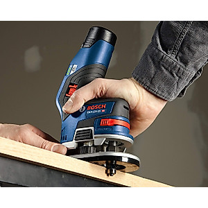 Bosch 12V Max Palm Edge, 13000 RPM EC Brushless Motor, Bare Tool Router with Cordless Convenience, Depth-Adjustment System (Renewed)