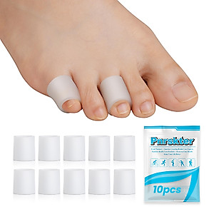 Pnrskter Pinky Toe Protector Caps - Open Toe Sleeves(10pcs), Toe Covers Toe Cushions for Corn, Hammer Toes, Blisters, Bunion, Toenails Loss and Friction Pain Relief (for Women & Men)