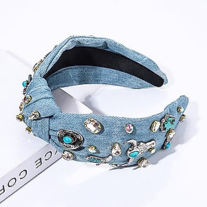 PHALIN Western Cowgirl Knotted Headband for Women (Style A)