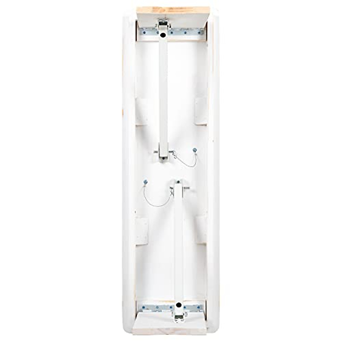 Flash Furniture HERCULES Series 8' x 40" Antique Rustic White Folding Farm Table and Six Bench Set