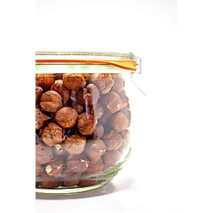 Weck Tulip Jars 744-19.6 fl. oz Food Storage Containers With Lids Airtight, Canning Jars, Spice Jars, Cereal Container and Sourdough Starter Jars - 2 Pack of 1/2 L Tulip Shape Glass Jars