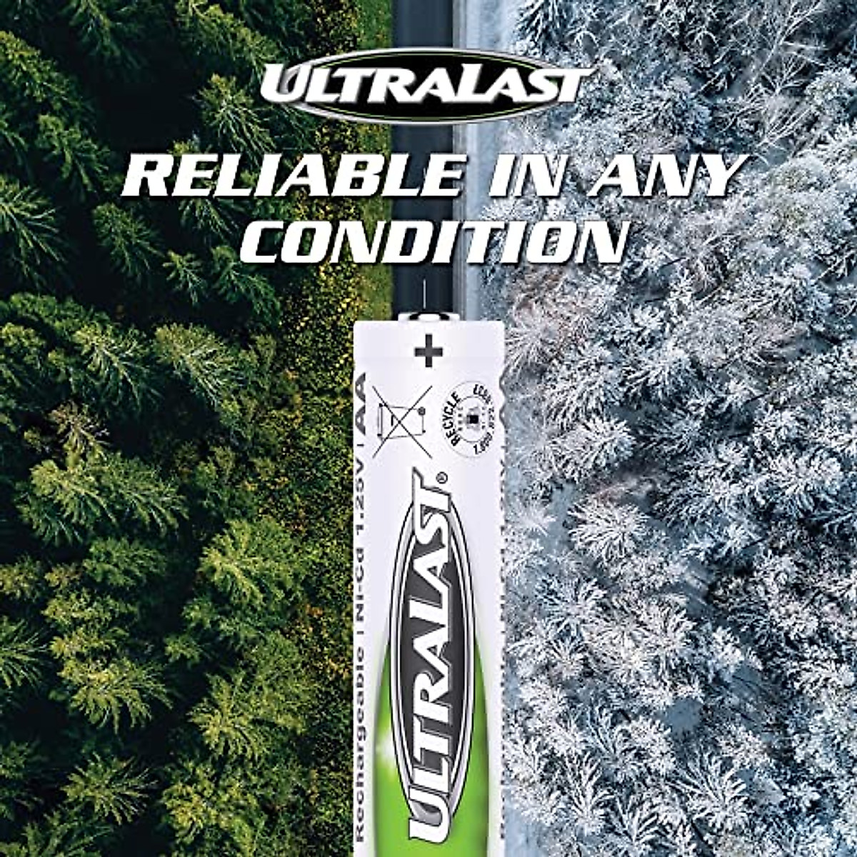 ULTRALAST UL18500SL-2P 18500 *Double Check Size* Battery - Lithium Phosphate Rechargeable Batteries - 3.2 Volt, 1000mAh Replacement Lithium Batteries Outdoor Solar Lights, Home Devices - 2-Pack