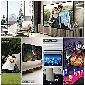 Projector Screen with Stand 80 inch Portable Projection Screen 16:9 4K HD Projections Movies Screen with Carry Bag for Indoor Outdoor Home Theater Backyard Cinema Travel